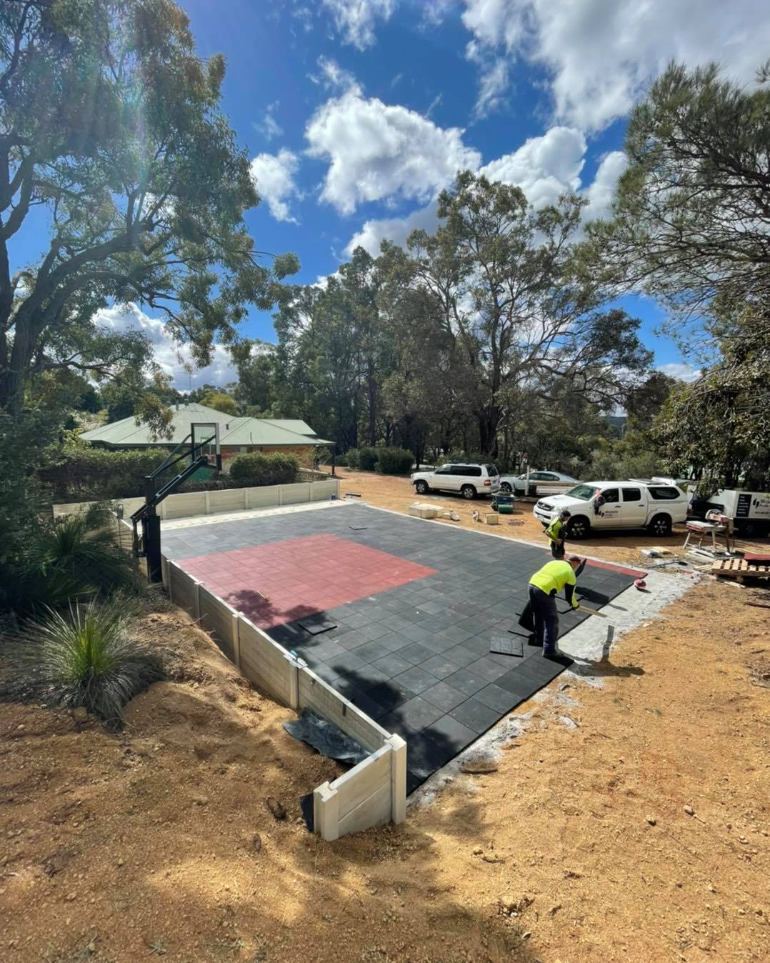 Custom Home Basketball Court Builds & Installs - Hoops & Flooring ...
