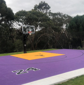 Custom Home Basketball Court Builds & Installs - Hoops & Flooring ...