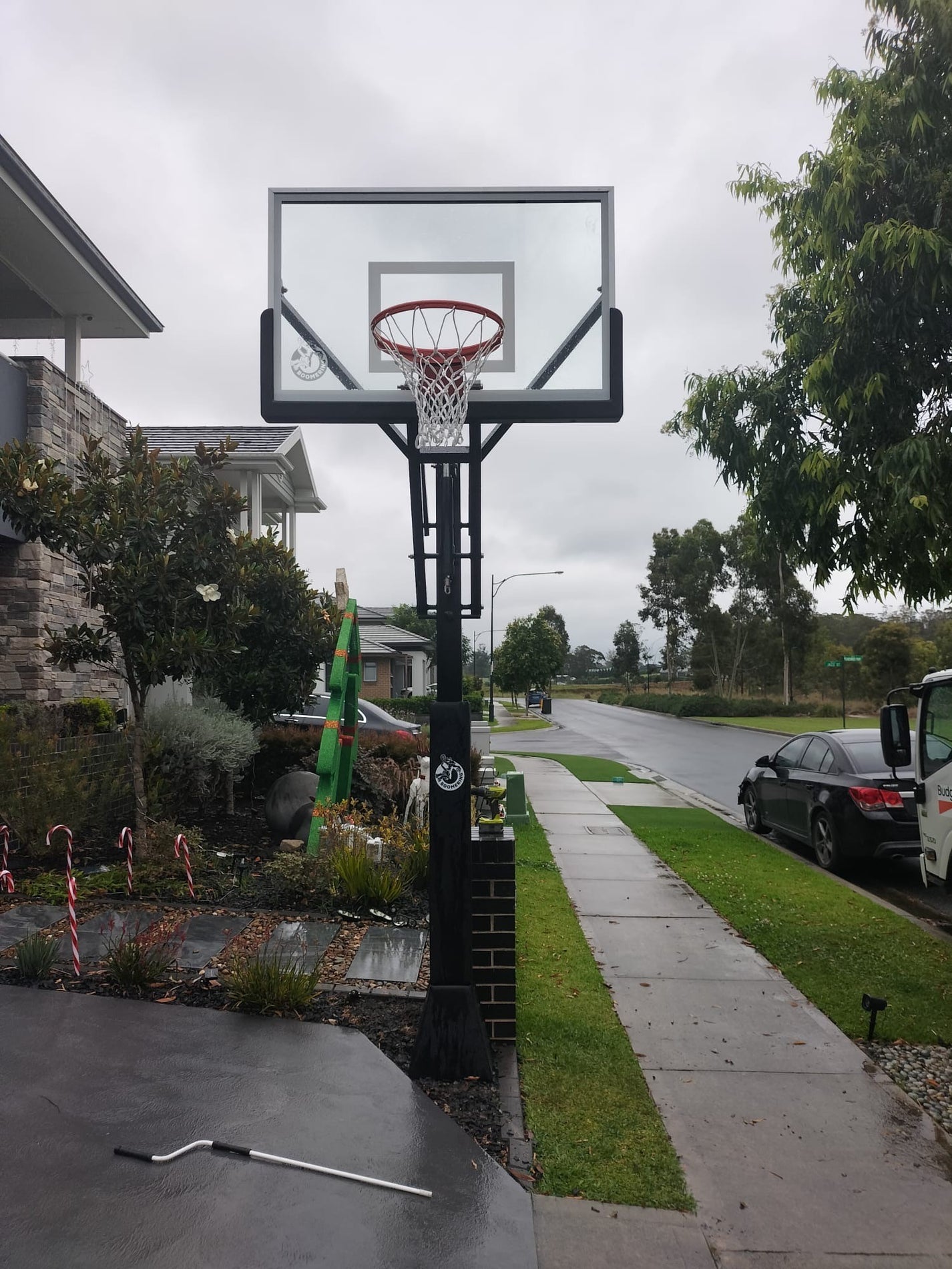 Boomer 54" - Home Basketball Hoop Post (In Ground, Front Wind) – Boomering