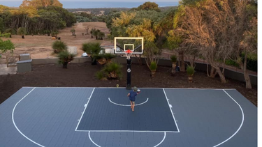 Custom Home Basketball Court Builds & Installs - Hoops & Flooring ...
