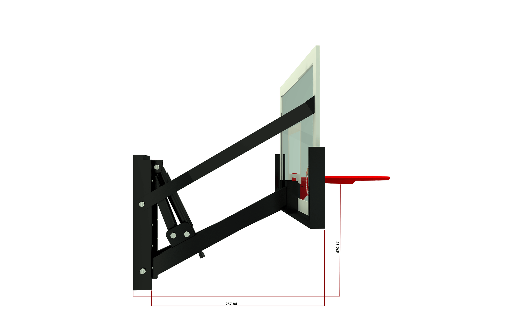 Wall Mount 60" - Mounted Basketball Backboard & Hoop – Boomering